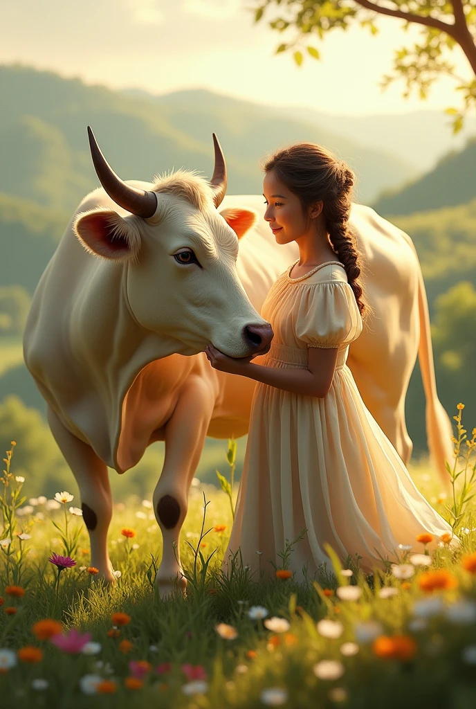 Beautiful cow this human figure - SeaArt AI