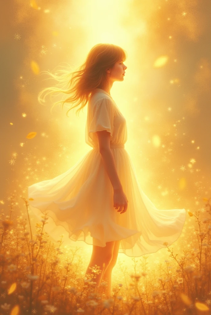 An abstract, semi-visible structure like a young woman unclear face ...