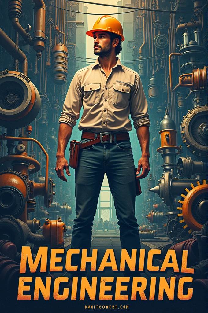 A postor which represent mechanical engineering branch - SeaArt AI
