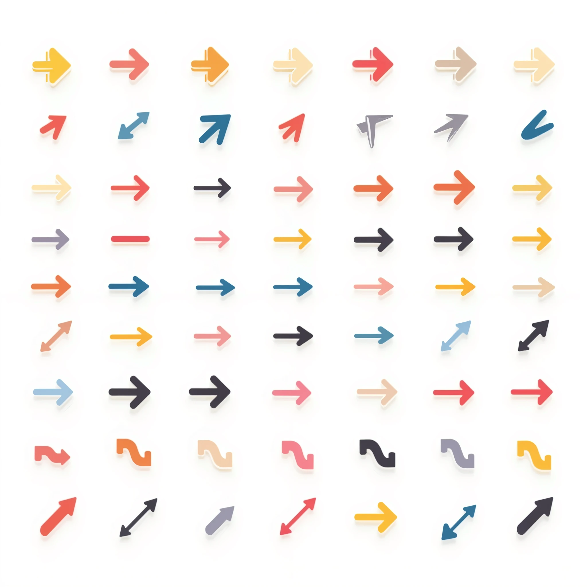 Arrows are arranged in a square pattern on a white surface - SeaArt AI