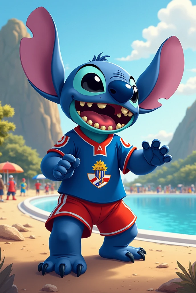 The stich character to color wearing the Vasco da Gama team shirt ...