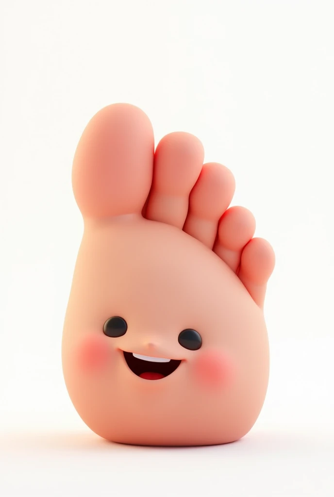 Animated, big toe, photo angle from the side, one toe, white background ...