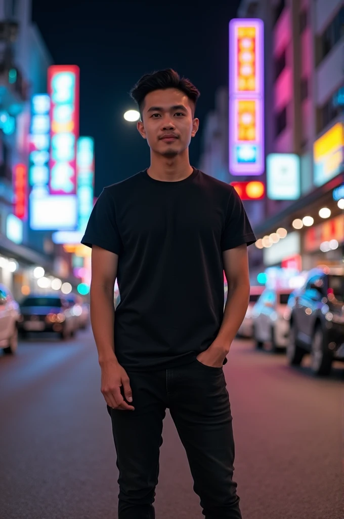 Raka is an Asian male vlogger A face with a firm jaw and thick eyebrows ...