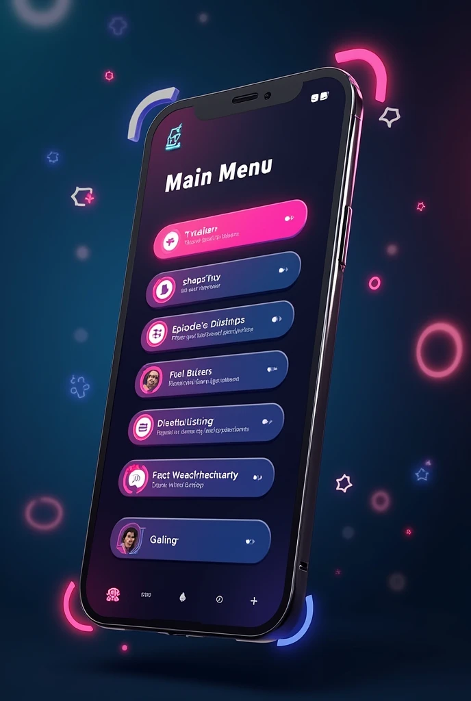 The main PC menu is displayed as if it were a web page with options to ...