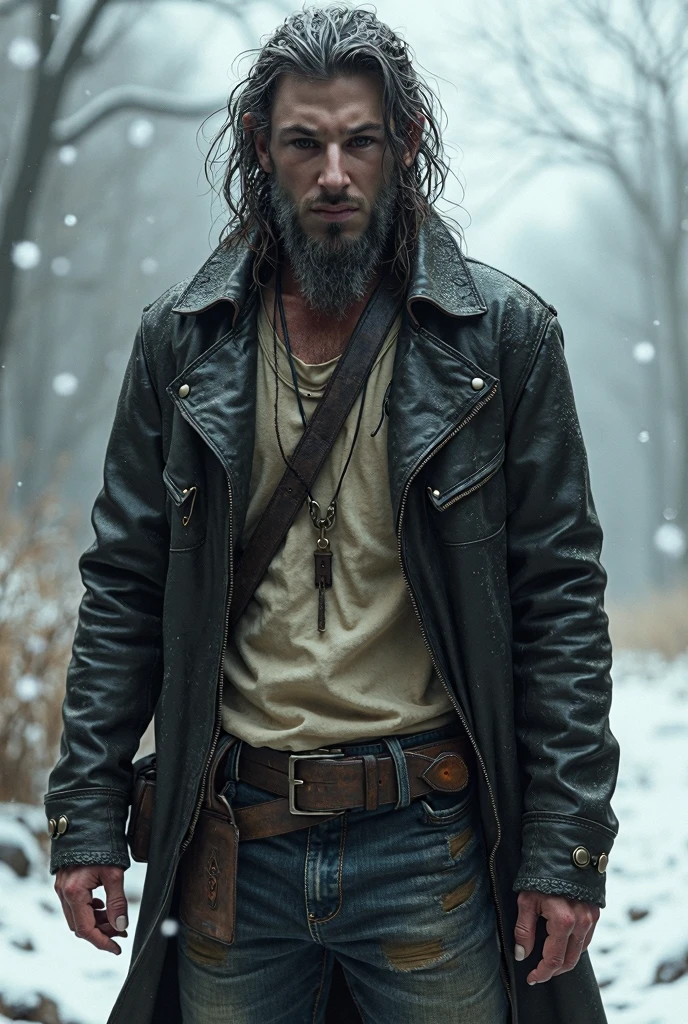 Portrait. A mysterious wanderer with a mysterious past. Tall and thin ...