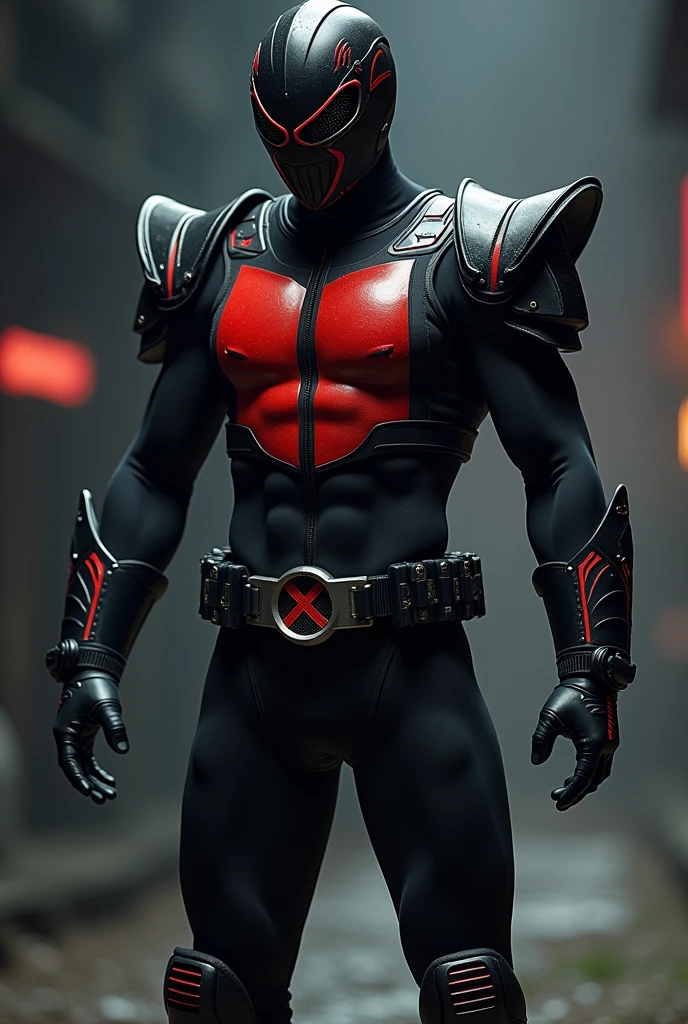 A Japanese tokusatsu style ninja from the 80s, black clothes - SeaArt AI