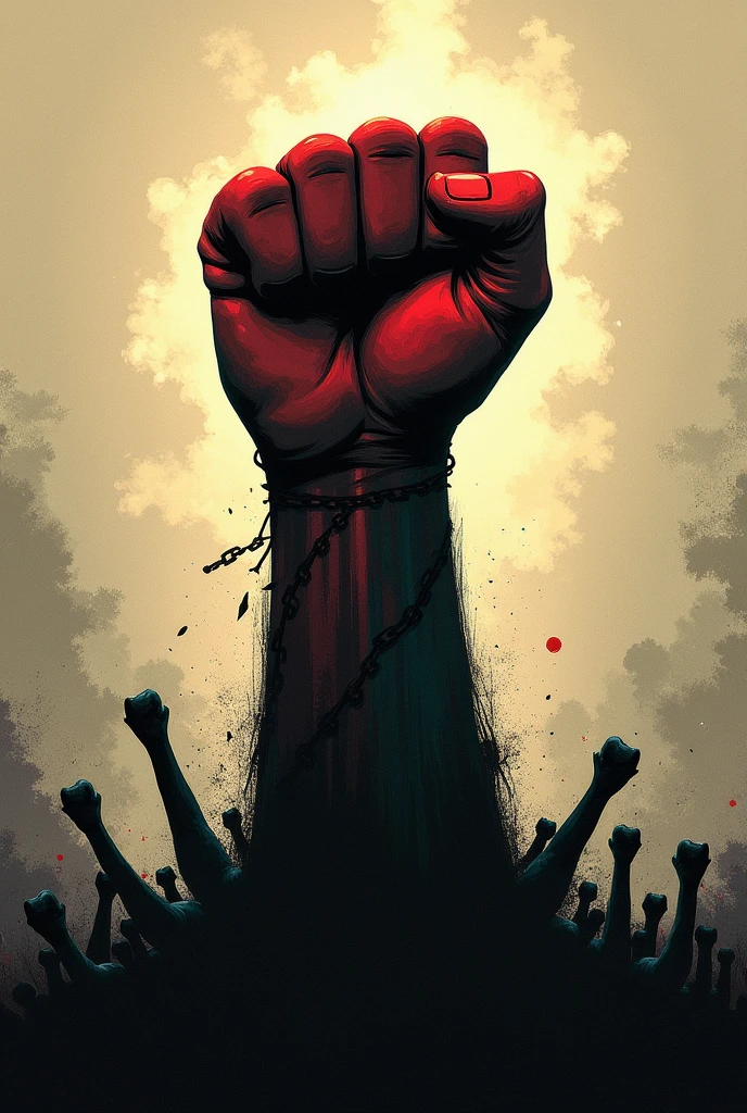 An icon of resistance or a raised fist, symbolizing the fight against ...