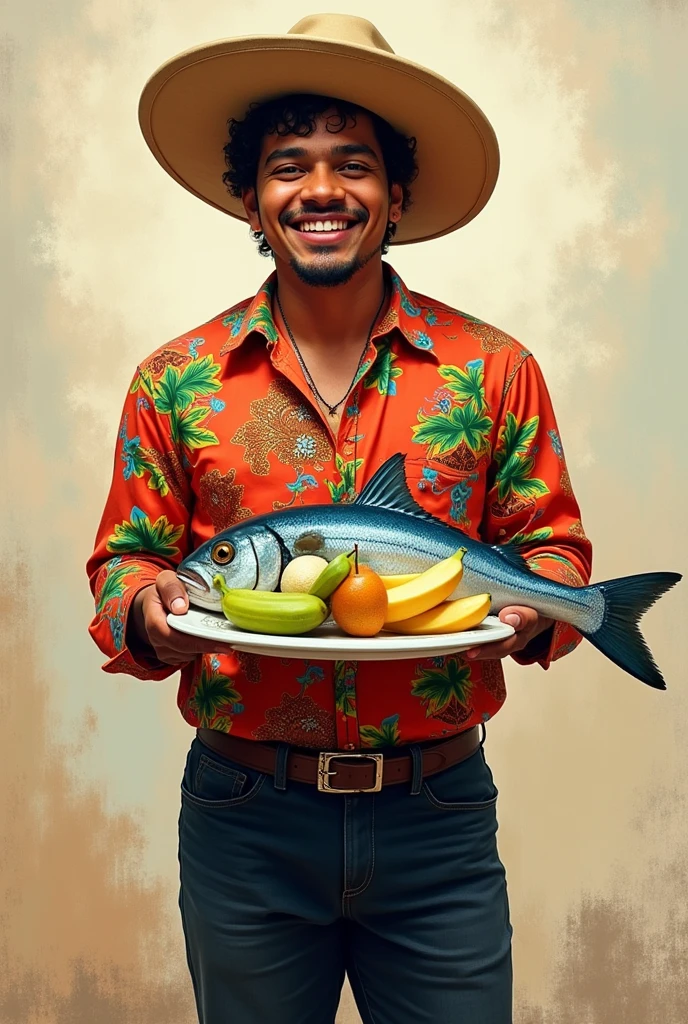 A person with his typical Ecuadorian cholo costume who has an albacore ...