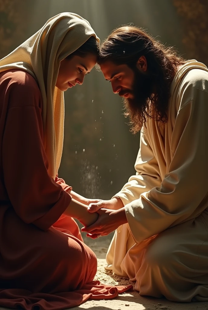 Tells the story of a sinful woman who washes Jesus' feet with her tears ...