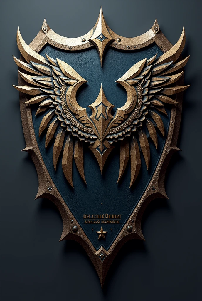Generate a team shield with the name fallen angels and write the name ...