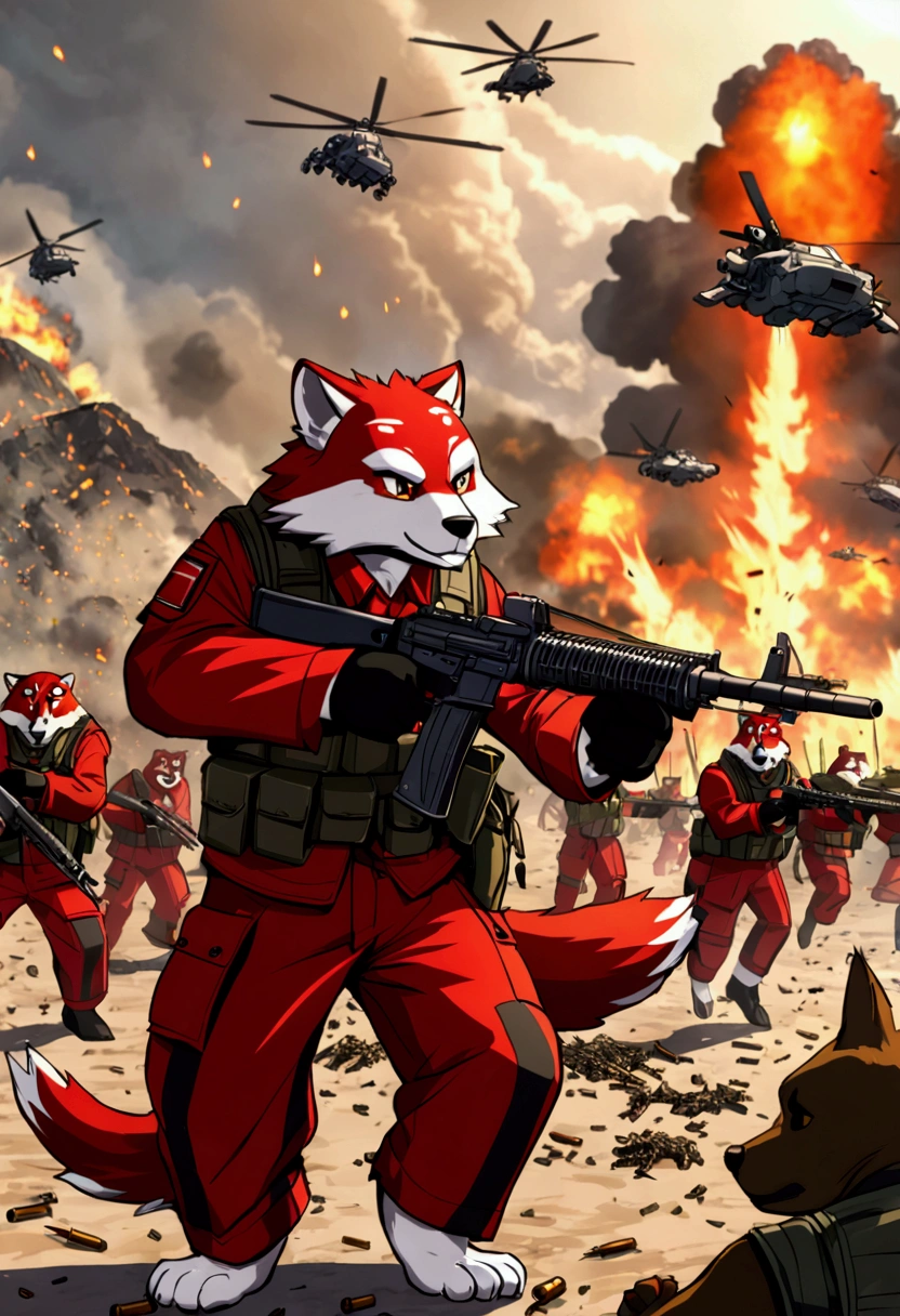 Furry War of Bullets with Furry in the picture is a battlefield with a ...