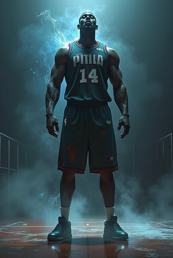 Dark fantasy basketball player solo Diabaté - SeaArt AI