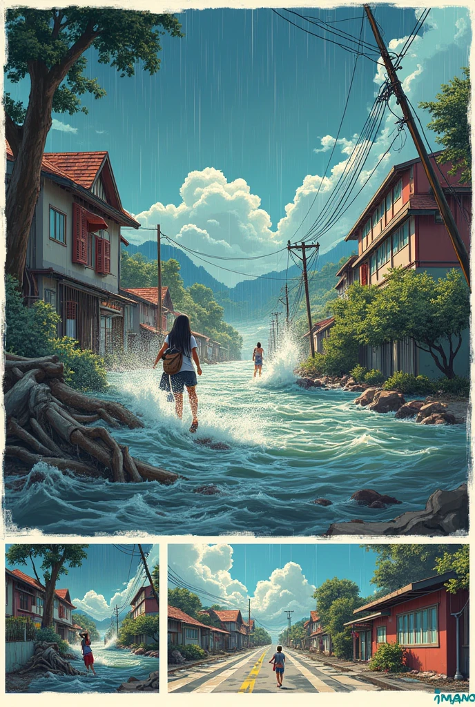 Gumawa ng pamphlet na nag representa ng mga kalamidad tulad ng bagyo na ...