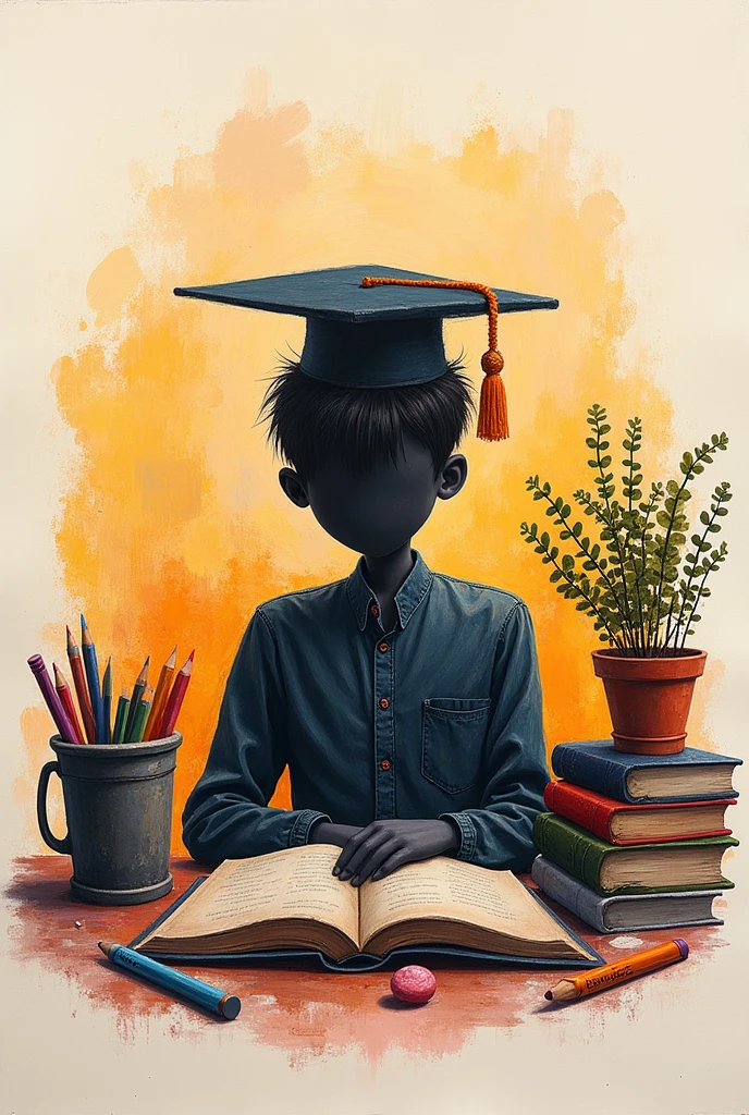 Simple art poem background design about in working student theme using ...