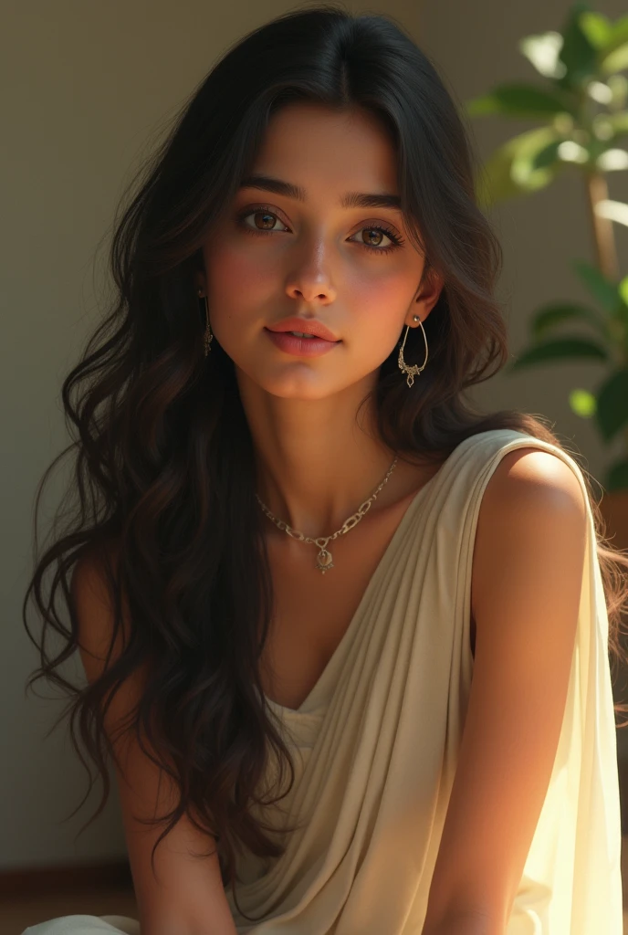 Realstic Beautiful Indian girl 2 in normal clothes - SeaArt AI