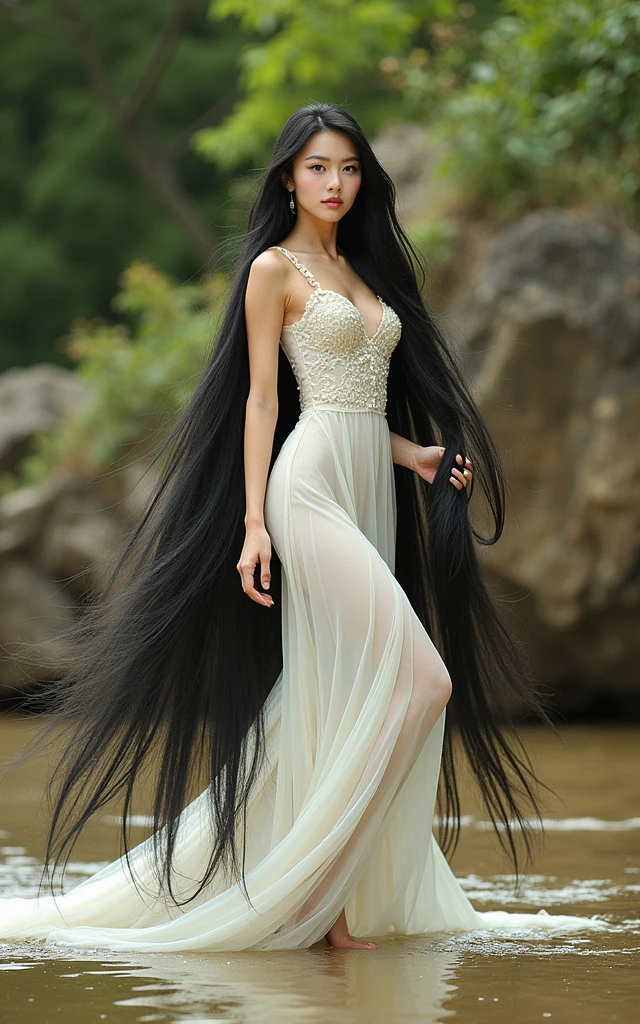 Super Long Hair Contest Winner、Full body photo、Head to toe photos ...