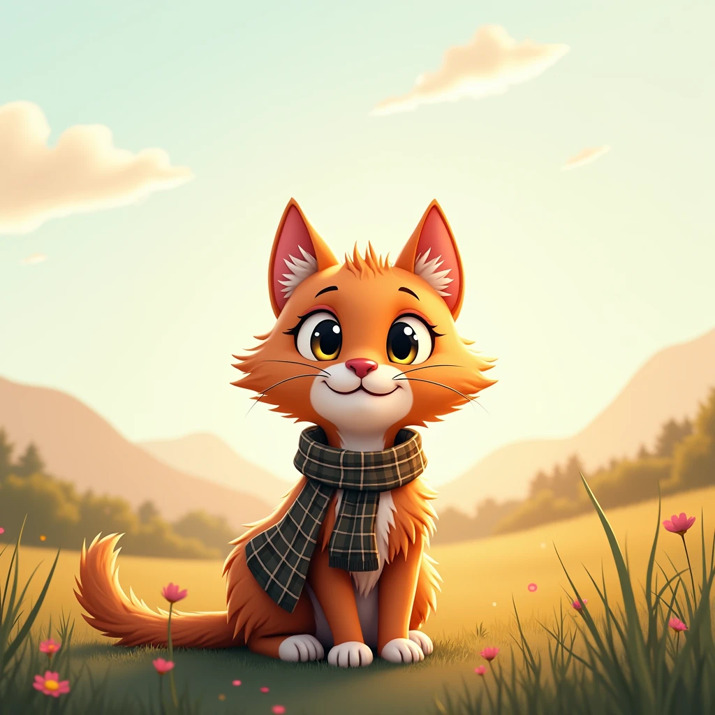 Scottish cat, cartoon, morning graphics, realistic - SeaArt AI
