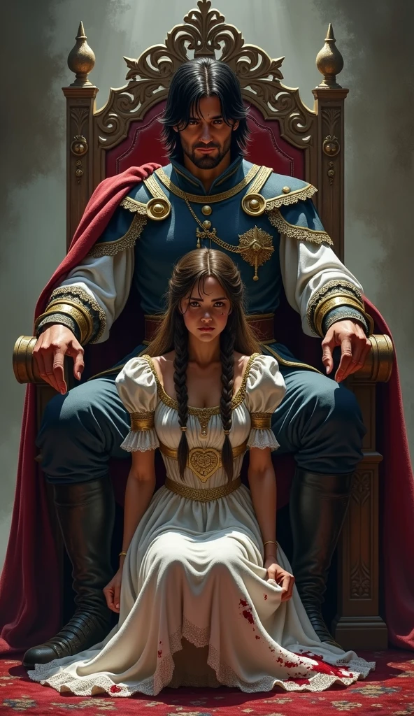 Create a fantasy book cover illustration with the following central ...