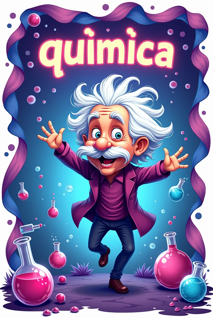 Image with animated Albert Einstein and above on the page above there ...