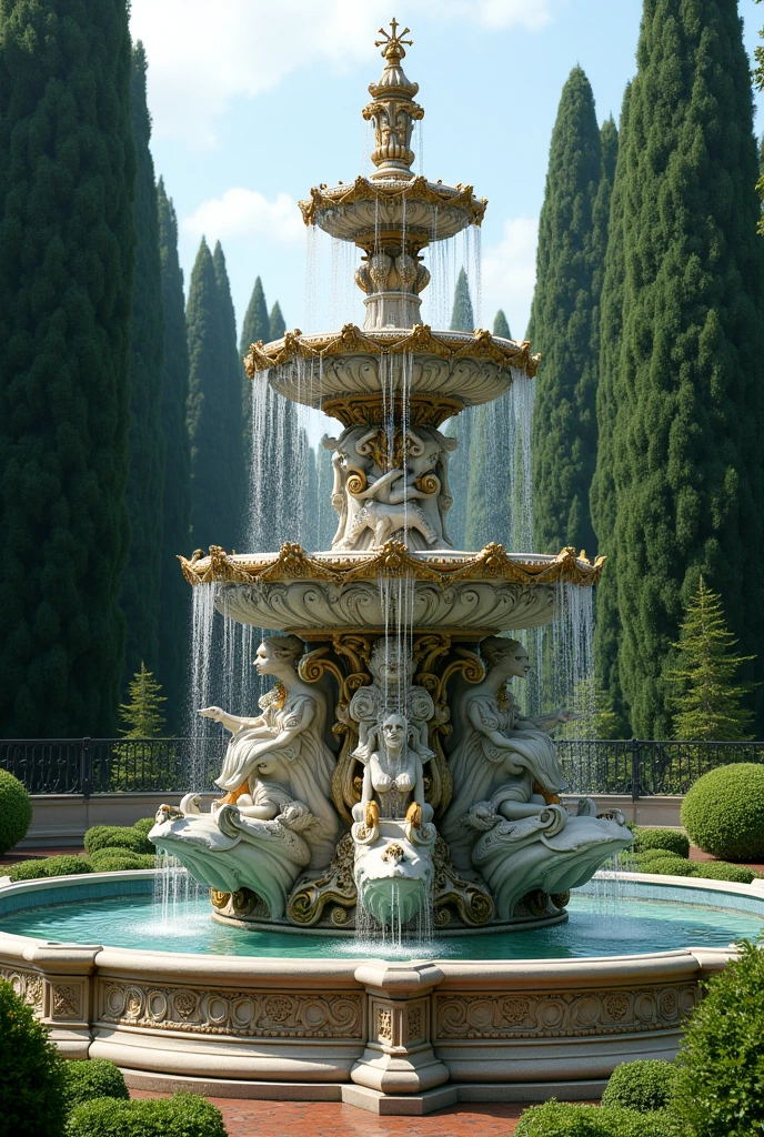 VICTORIAN FANTASY WATER FOUNTAIN - SeaArt AI