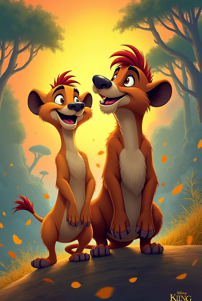 You can draw Timon and Pumbaa in 25? - SeaArt AI