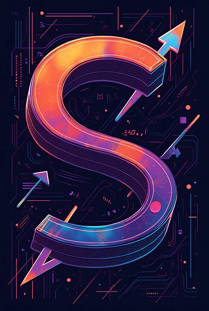 A bold, futuristic design with custom, geometric typography. The words ...