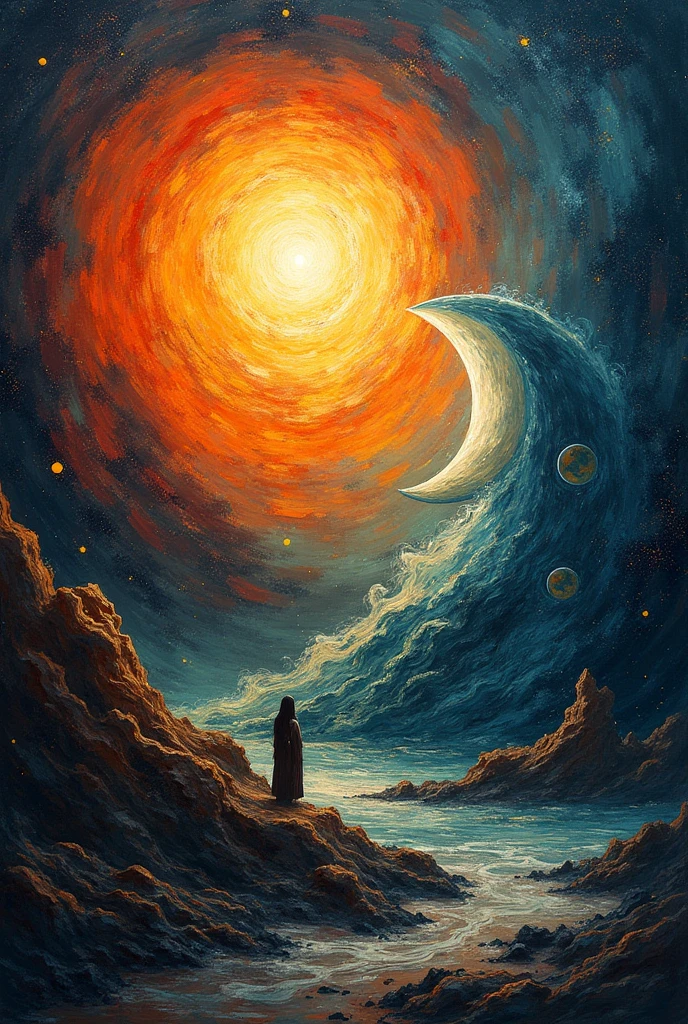 Abstract drawings of the 4th day of creation - SeaArt AI