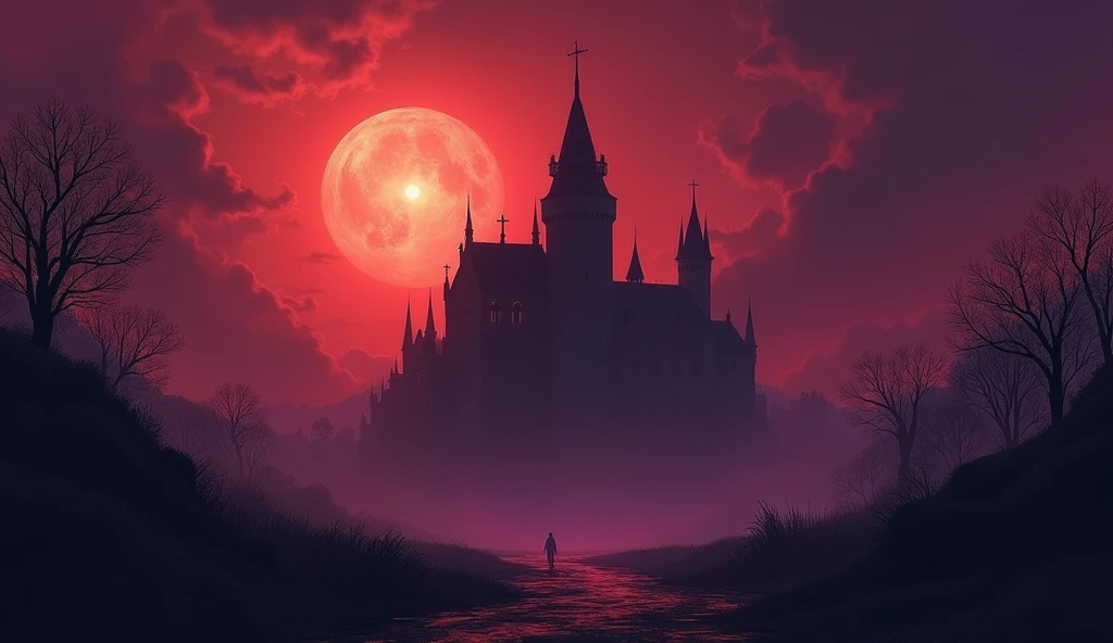 Photo Digital painting with horror style and dark and moody atmosphere ...