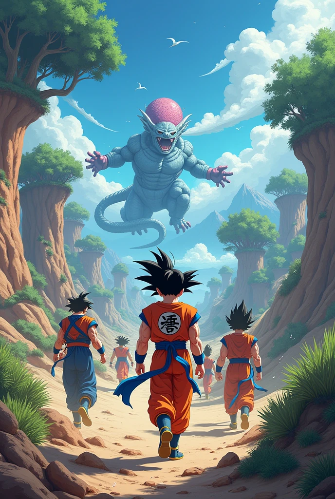 Generate an image about the search for the 7 dragon balls of Dragon ...