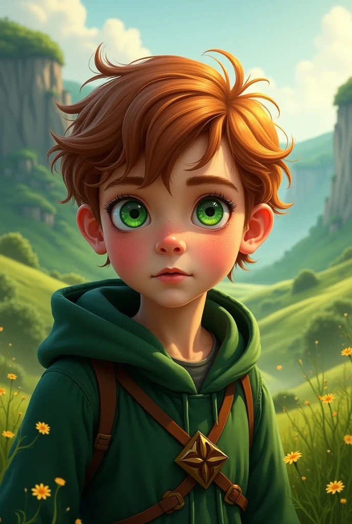 Irish boy with green eyes - SeaArt AI