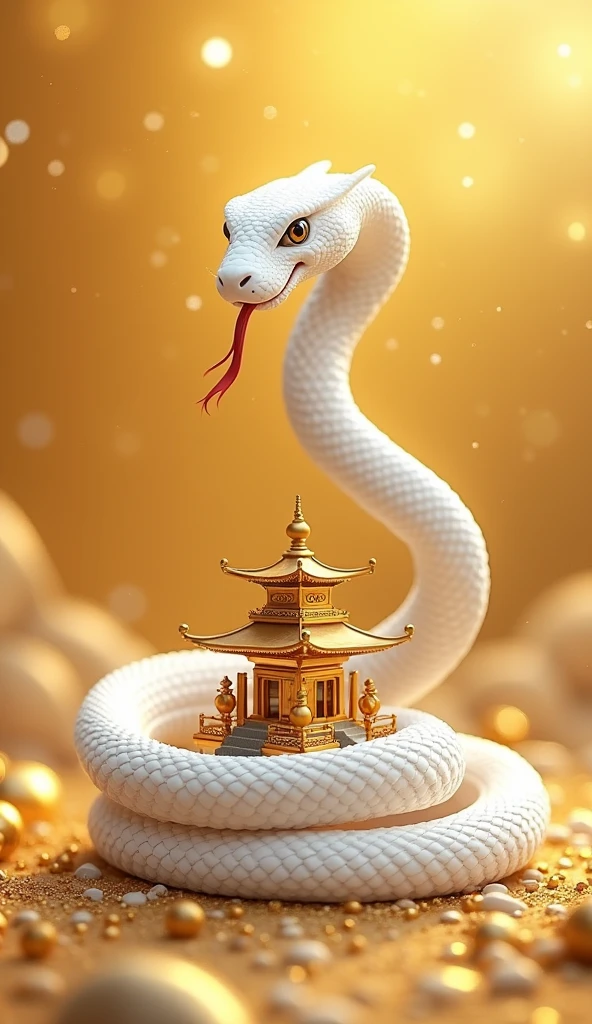 4K Ultra HD、White colored snake、The Golden Temple、Japanese style ...