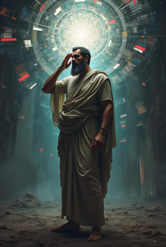 **Ancient Greek Philosopher in His Prime Age Seeing Complicated Visions ...