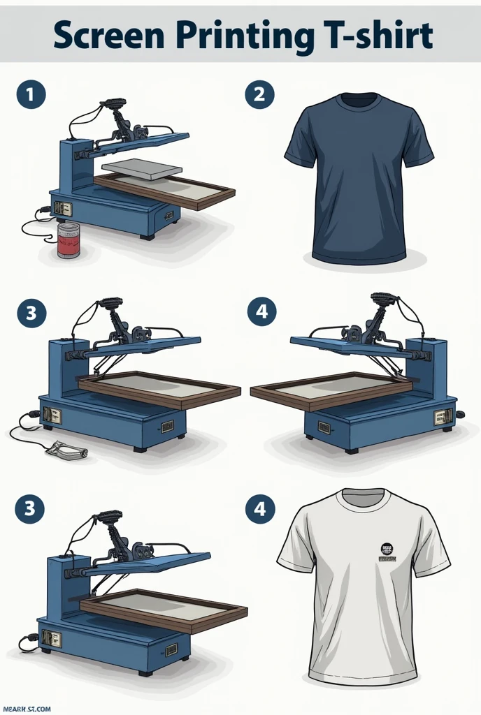 Step By Step On How To Screen Print On A T Shirt Seaart Ai