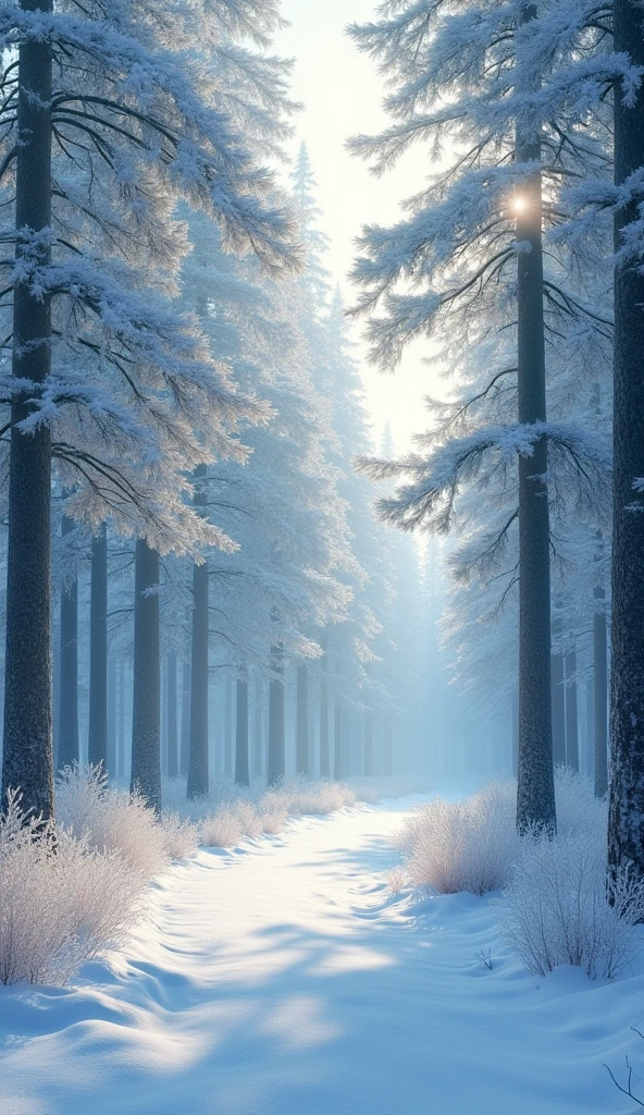The forest is alive with the gentle sound of snow crunching underfoot ...