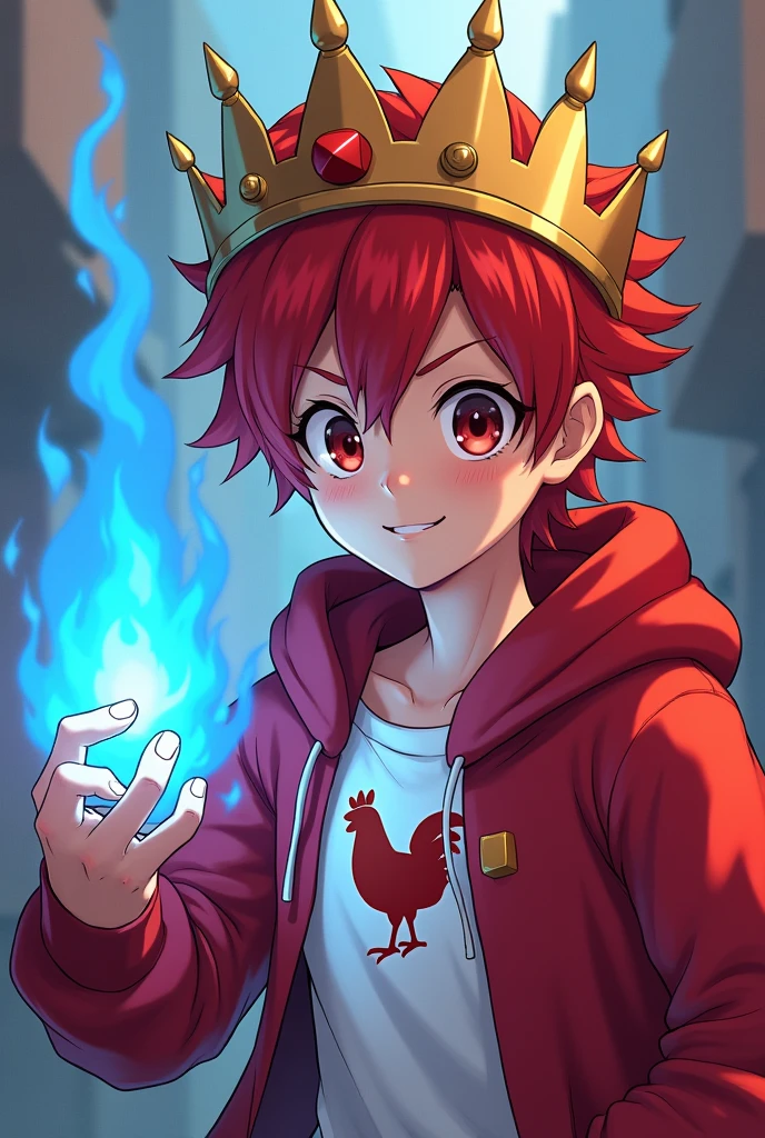 Change my Minecraft skin into anime boy wearing red hoddie and a crown ...