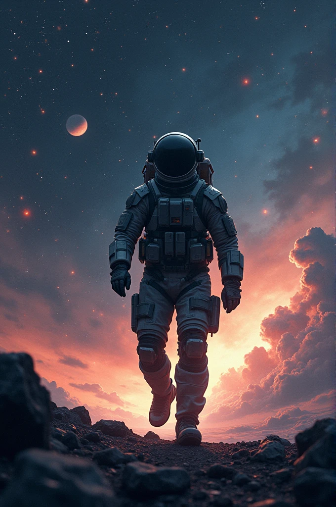 A brave explorer wandering through the depths of space - SeaArt AI