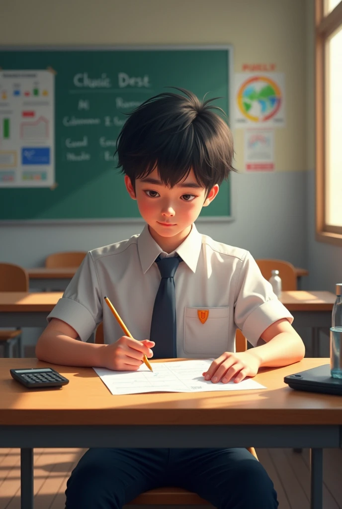A boy taking board exam - SeaArt AI