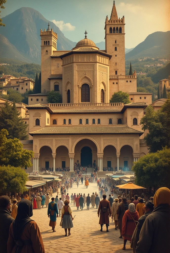 Create a visual collage that represents 19th century Spain as described ...