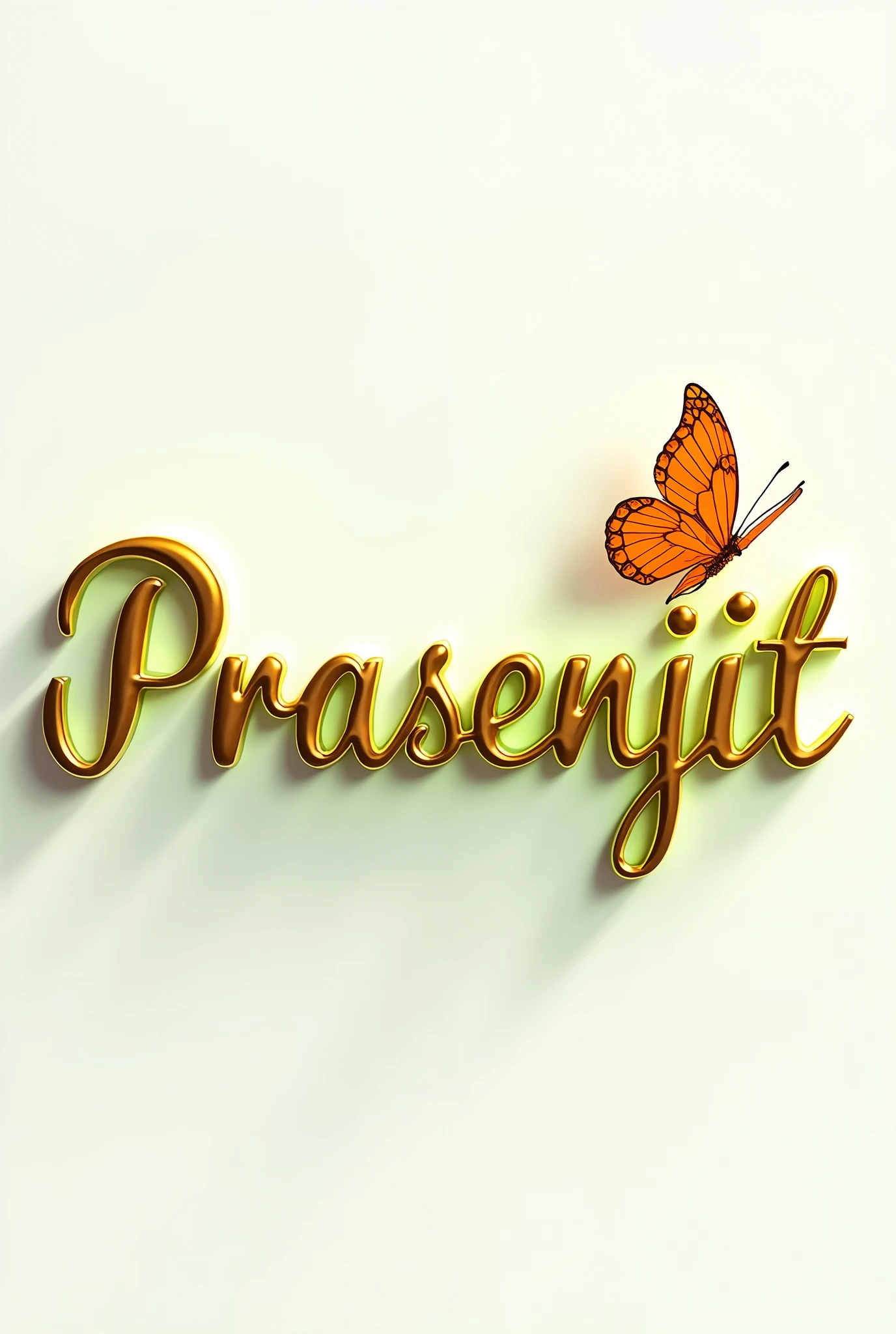 Arafed image of a butterfly flying over the word prosengut - SeaArt AI