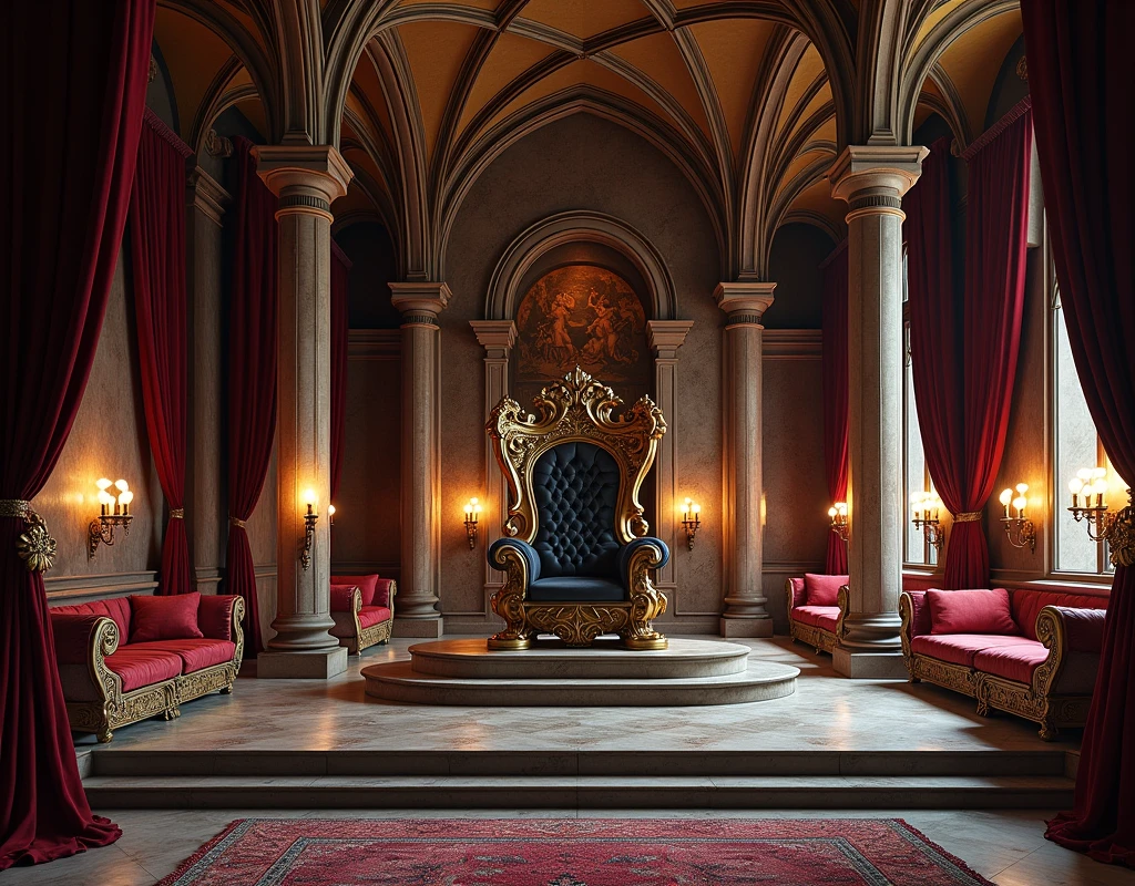Templar throne room built for seduction, blending the grandeur of ...