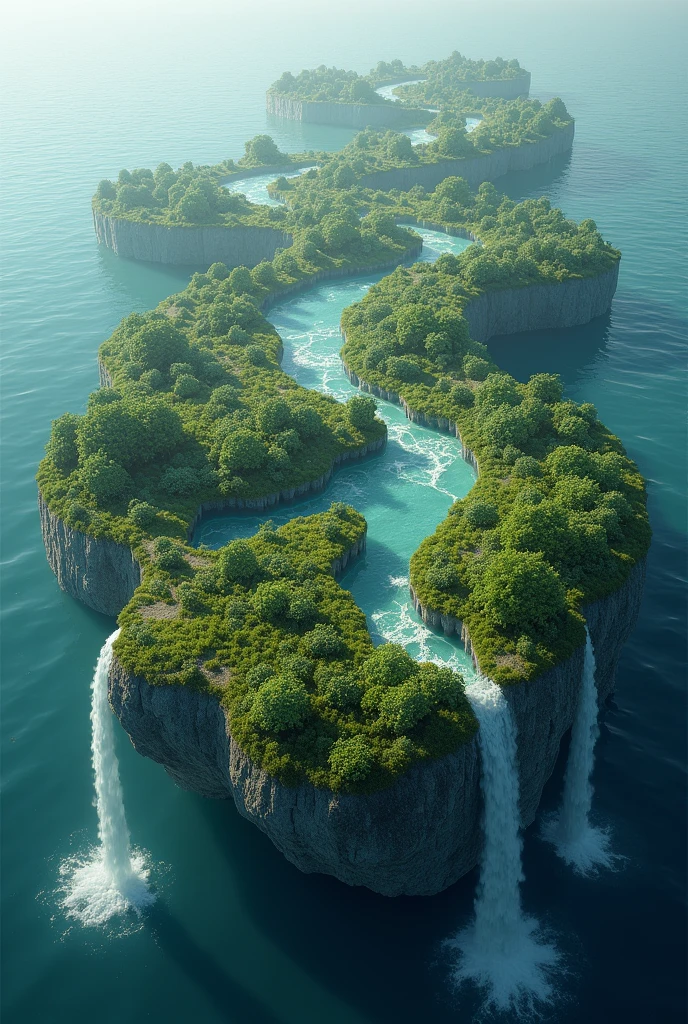 Floating Landmasses: Instead of traditional land, enormous floating ...