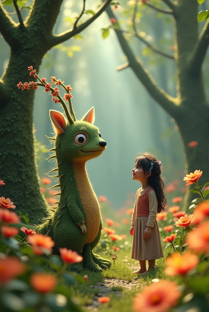 Talking to magical plants and trees: Meera is seen talking to tall ...