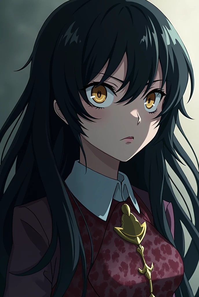 Full screenshot Kimetsu no yaiba,girl,pale skin,golden eyes,with the ...