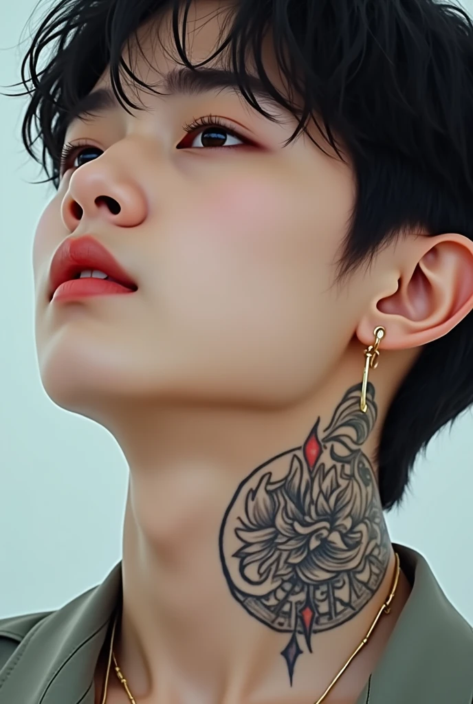 Bts jimin neck tattoo - SeaArt AI