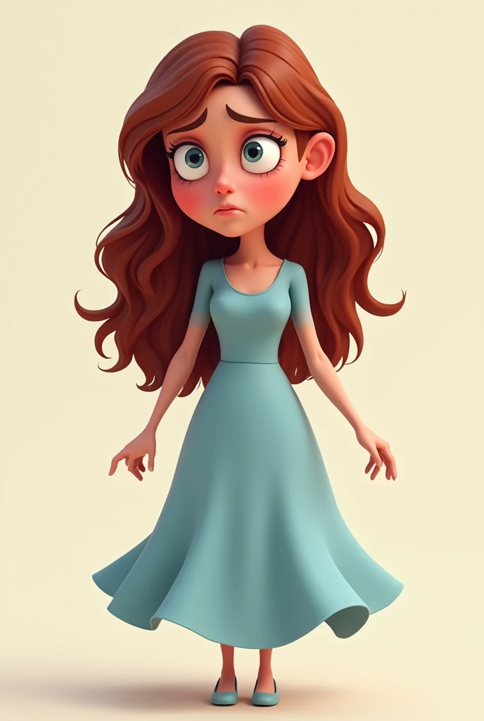 A full body with characteristics of Pixar drawings, with light red skin ...
