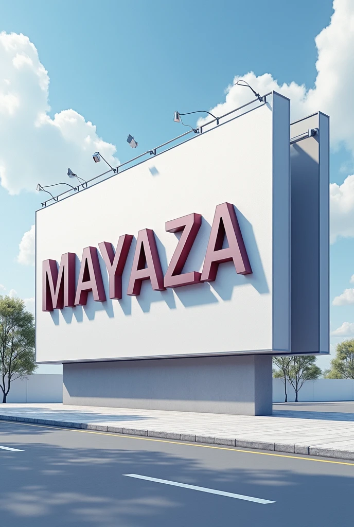 Create 2d model of words written Mayaza on a big billboard - SeaArt AI
