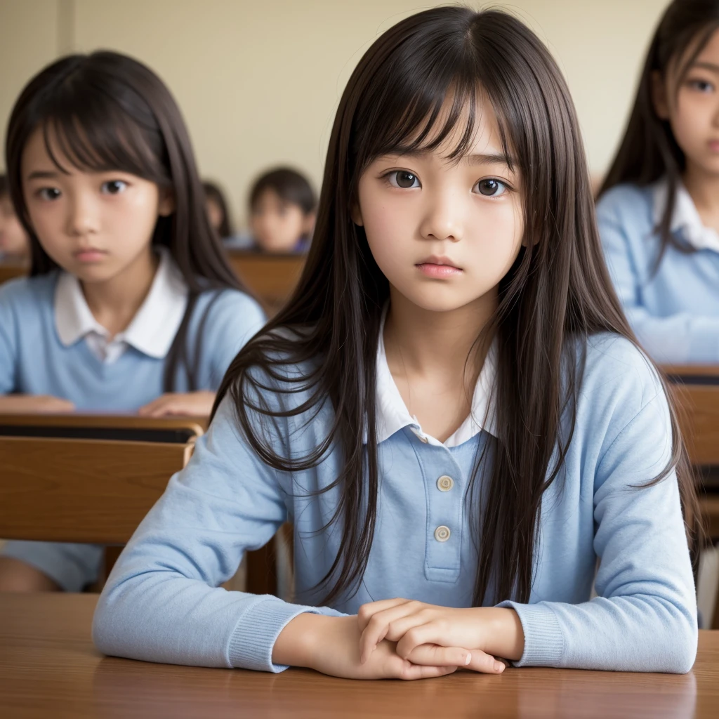 Super beautiful girl, junior high school student, face closeup - SeaArt AI