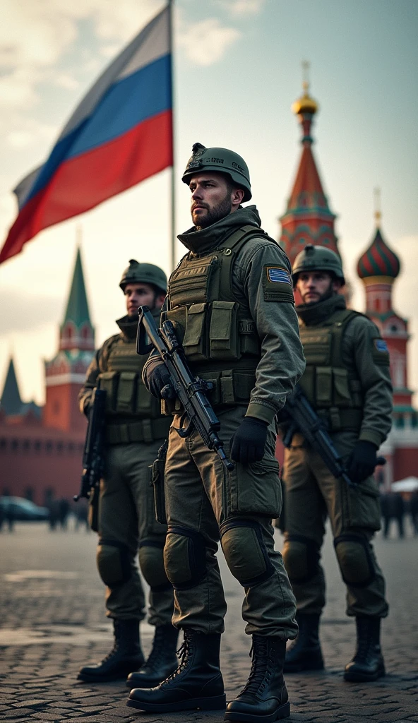 An image featuring the Russian Armed Forces with Russia’s national flag ...