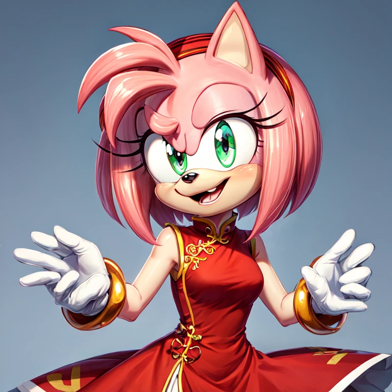 The beautiful Amy Rose dressed as an elegant Chinese idol - SeaArt AI