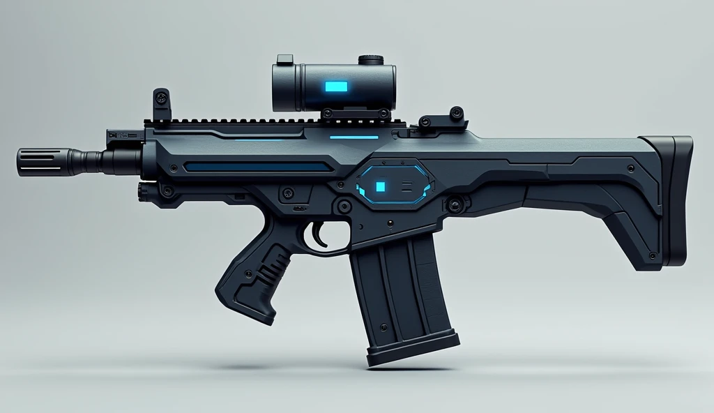 This is an image of a futuristic weapon. One looks like a rifle with a ...